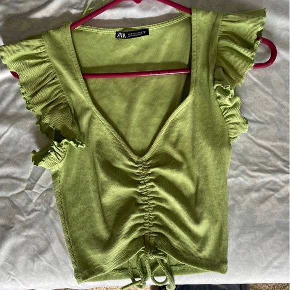 Zara | Tops | Zara Green Top | Poshmark